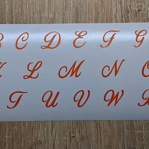 Corsiva Font Alphabet - Vinyl Decals , Full Alphabet - Capital Letters ...