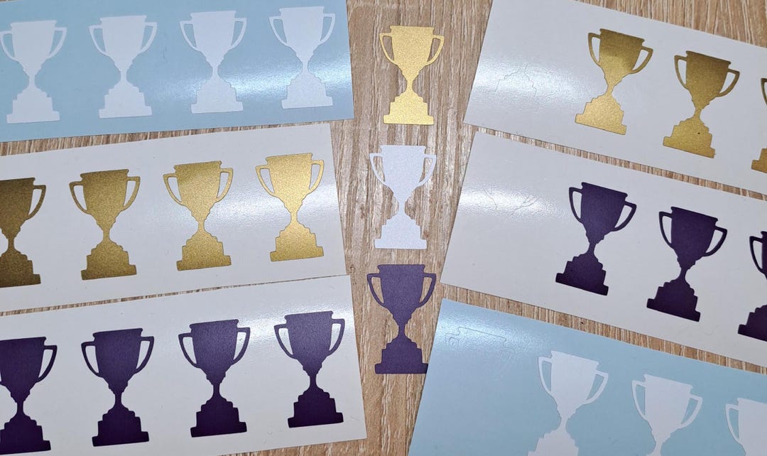 Victory Trophy – 12-pack Vinyl Stickers, Perfect for Awards & Parties ...