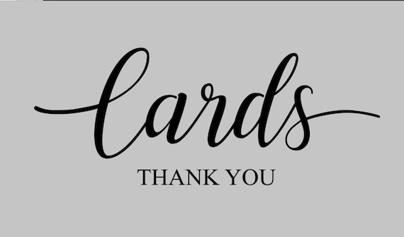 Cards Decal Vinyl Decal for Wedding Card Box - Etsy