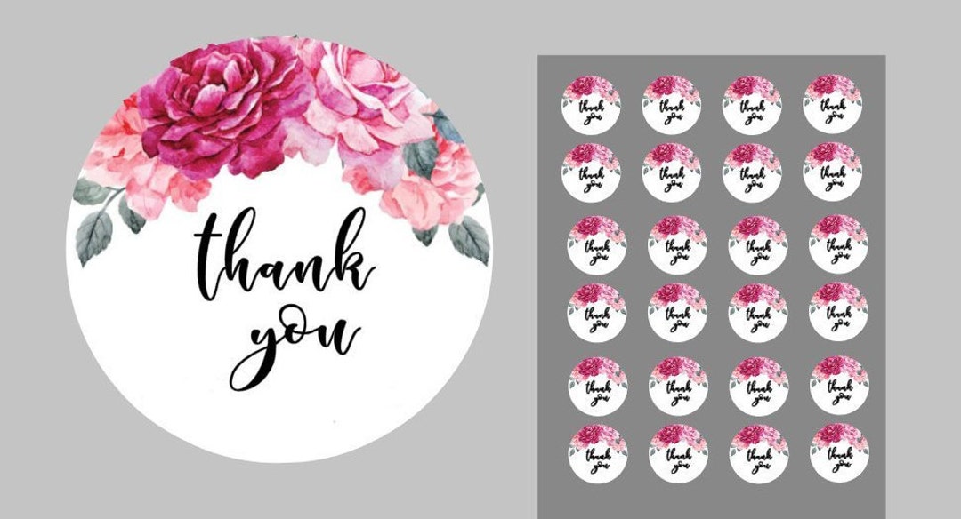 Circle Thank You Stickers Custom Stickers Custom Wedding - Etsy