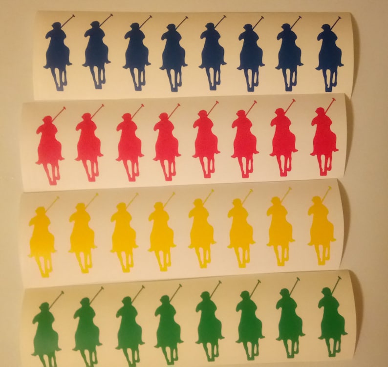 Set of 12 Polo Player Vinyl Decal Polo Horse Decal Stickers - Etsy