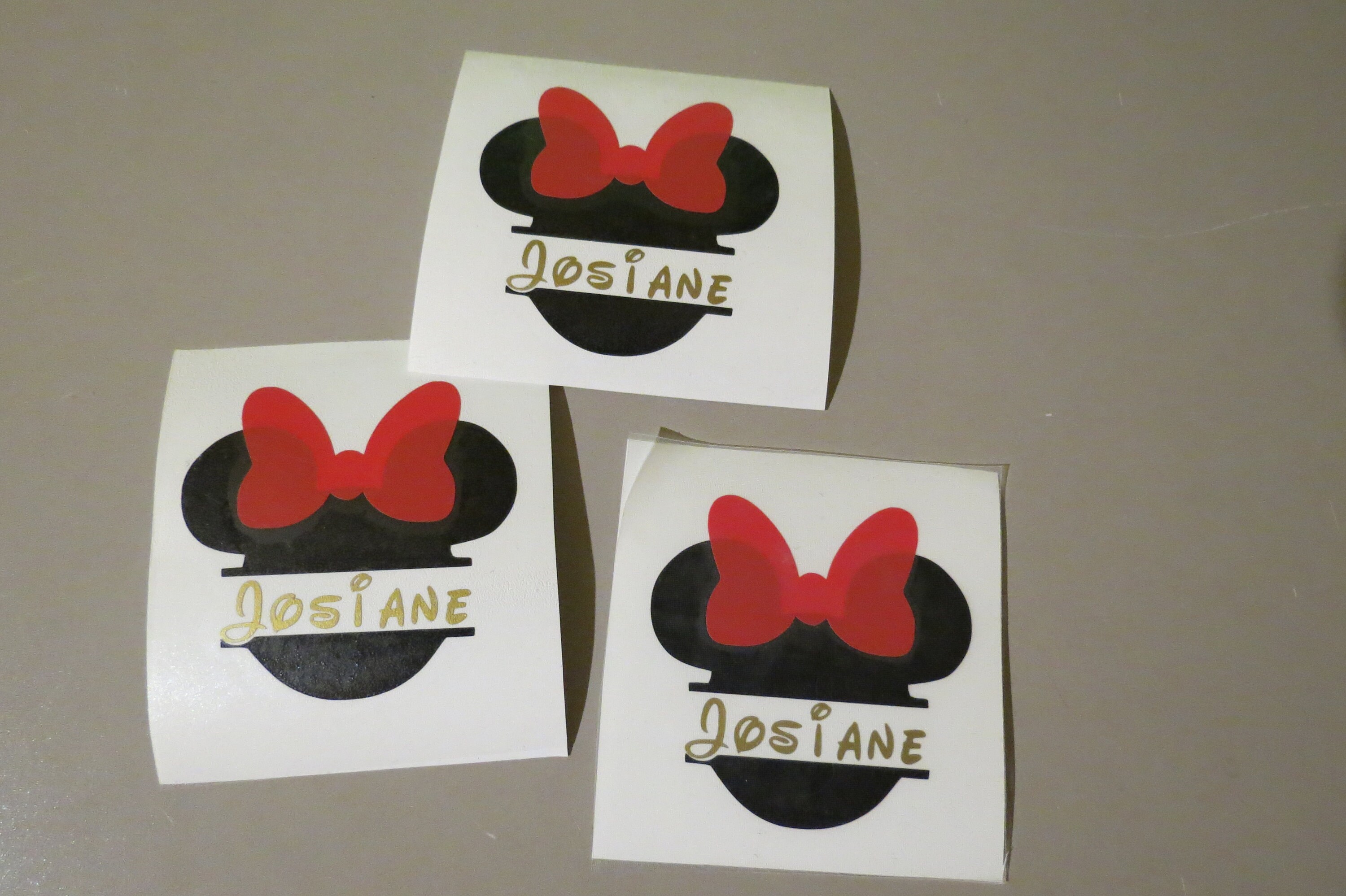 Personalized Minnie Mouse head vinyl decals Wall Decal | Etsy