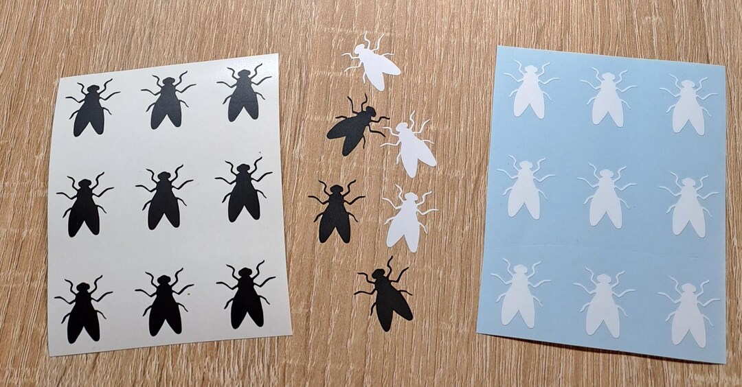 Set Fly Vinyl Stickers / Pranks & DIY Crafts / Fly Vinyl Decals ...