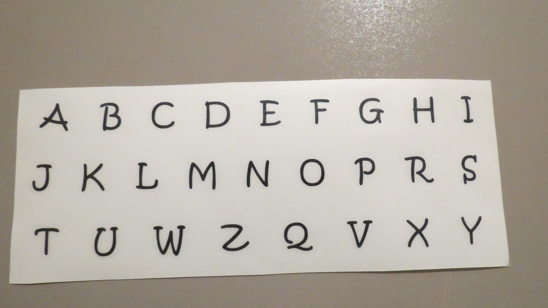 Block Letter Vinyl Alphabet, Capital Letters - Etsy