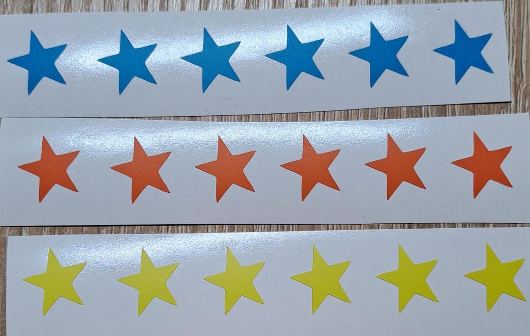 Mini Star Vinyl Stickers: 100 Small Custom Color Decals (0.5 Inch) - Etsy