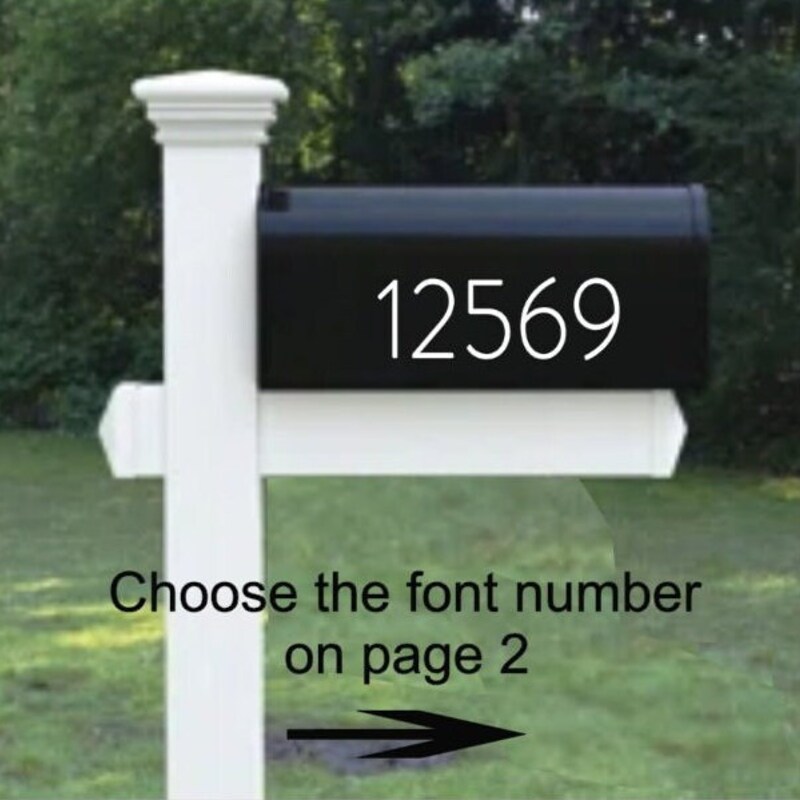 Mailbox Number Decal - Etsy