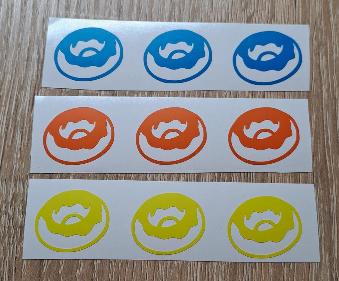 Set Donut-shaped Vinyl Stickers – Perfect for Party Favors and DIY ...