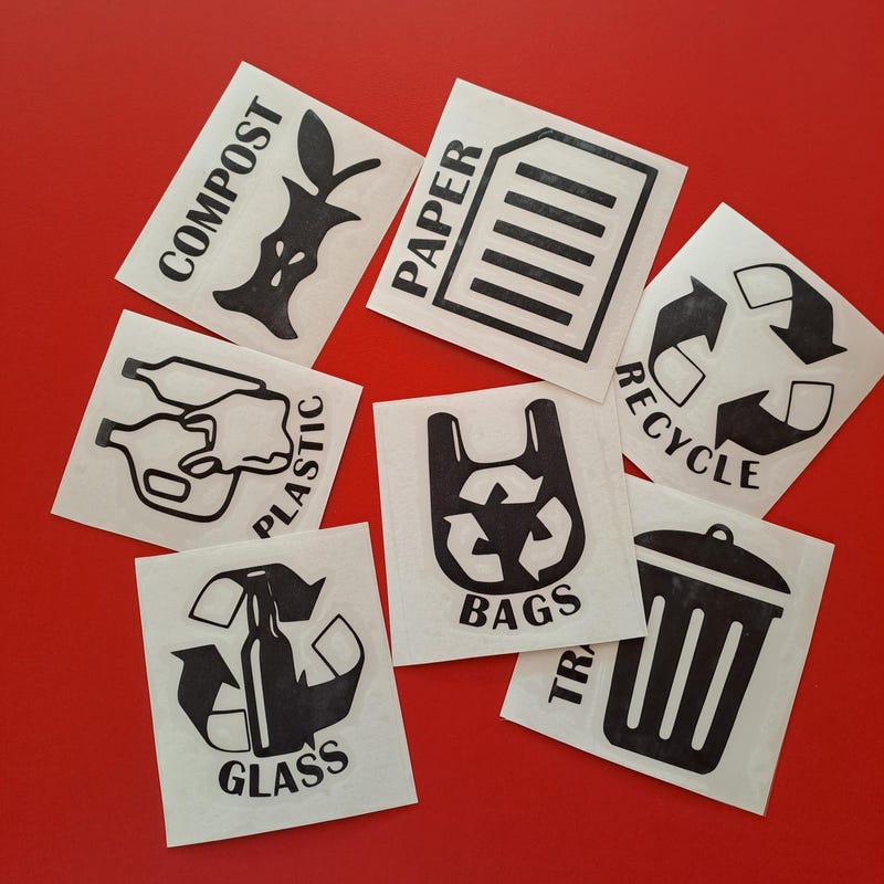 Trash Recycle Decal - Etsy
