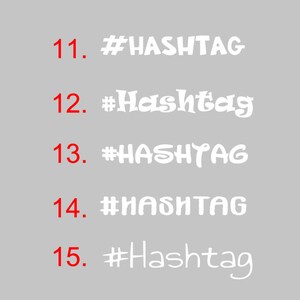 Customized Hashtag Vinyl Decals - Etsy