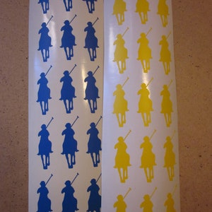 Set of 12 Polo Player Vinyl Decal, Polo Horse Decal Stickers, Party ...