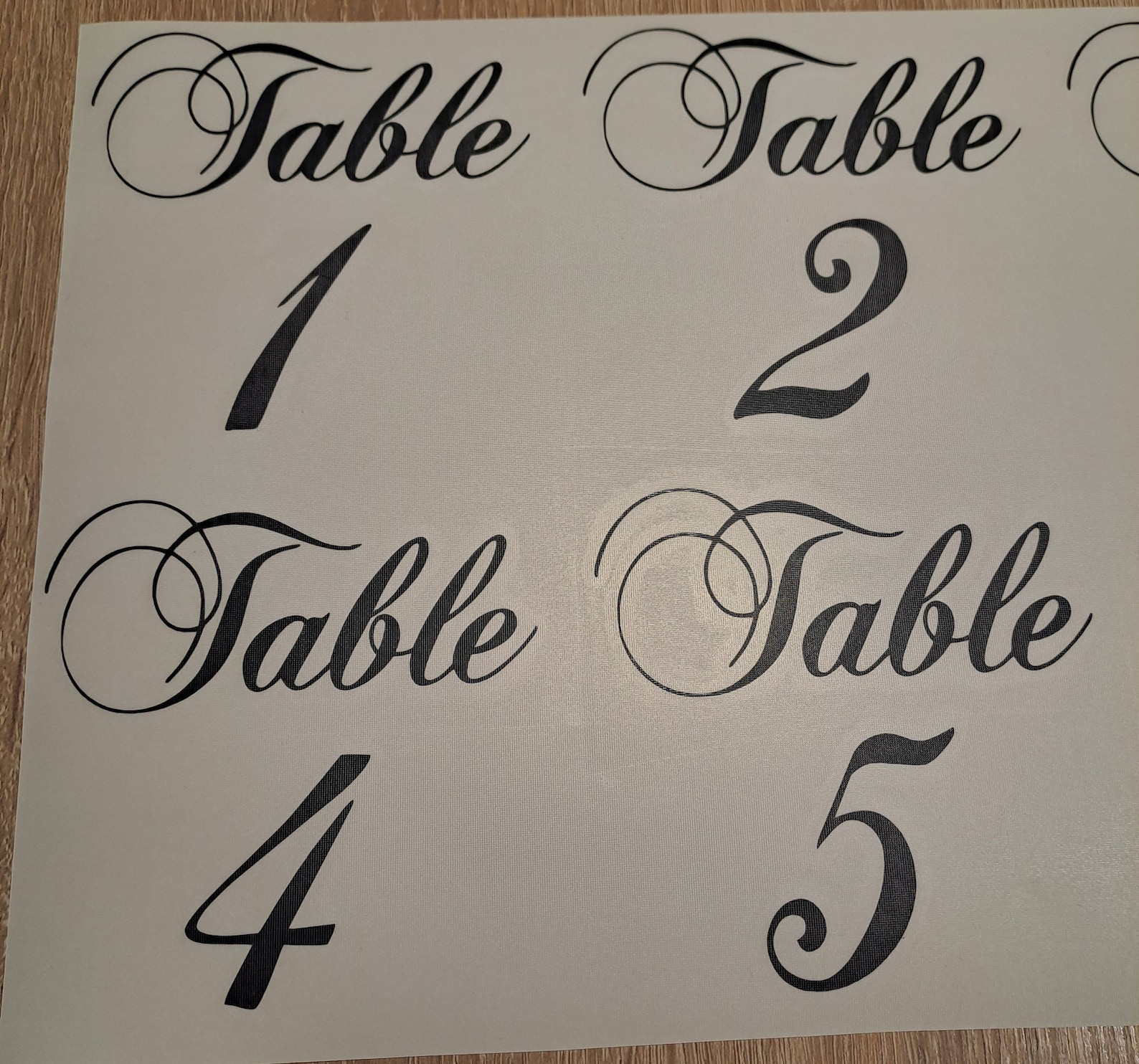 Wedding Table Number Vinyl Decal Stickers: DIY Decor - Etsy