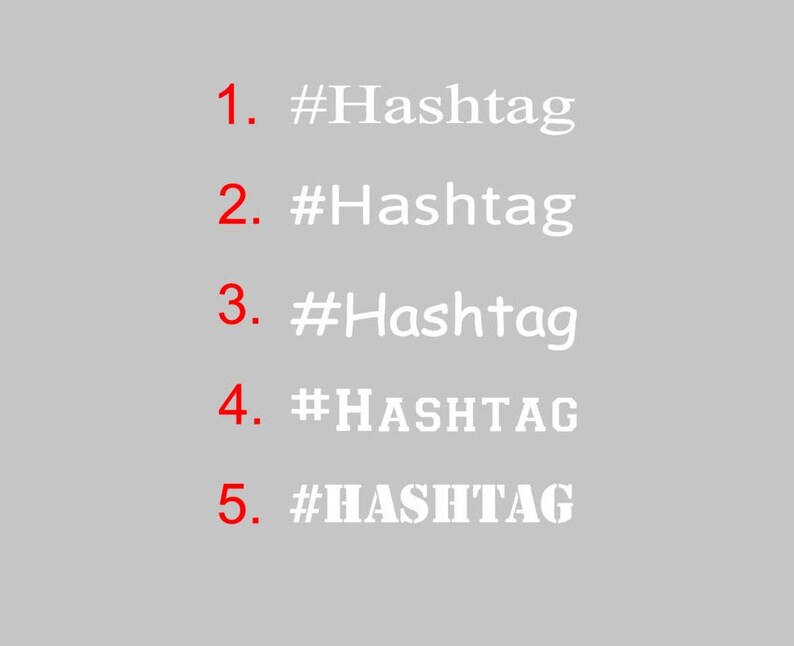 Customized Hashtag Vinyl Decals - Etsy