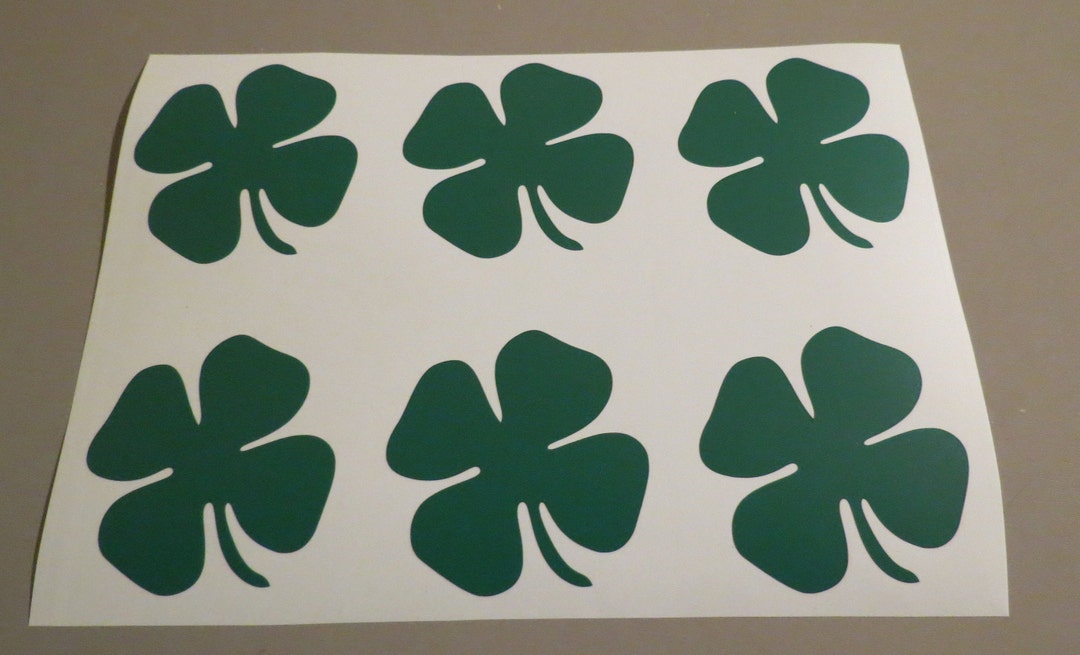Set of 6 Four-leaf Clovers Vinyl Decals - Etsy