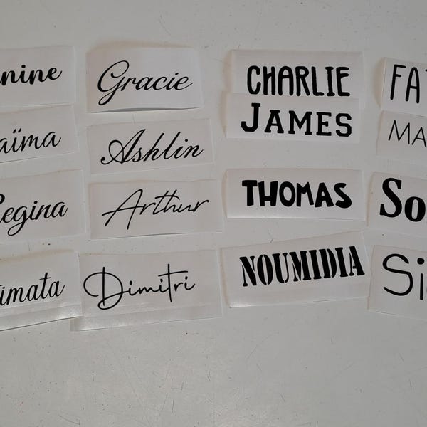 Custom Name Decal - Etsy