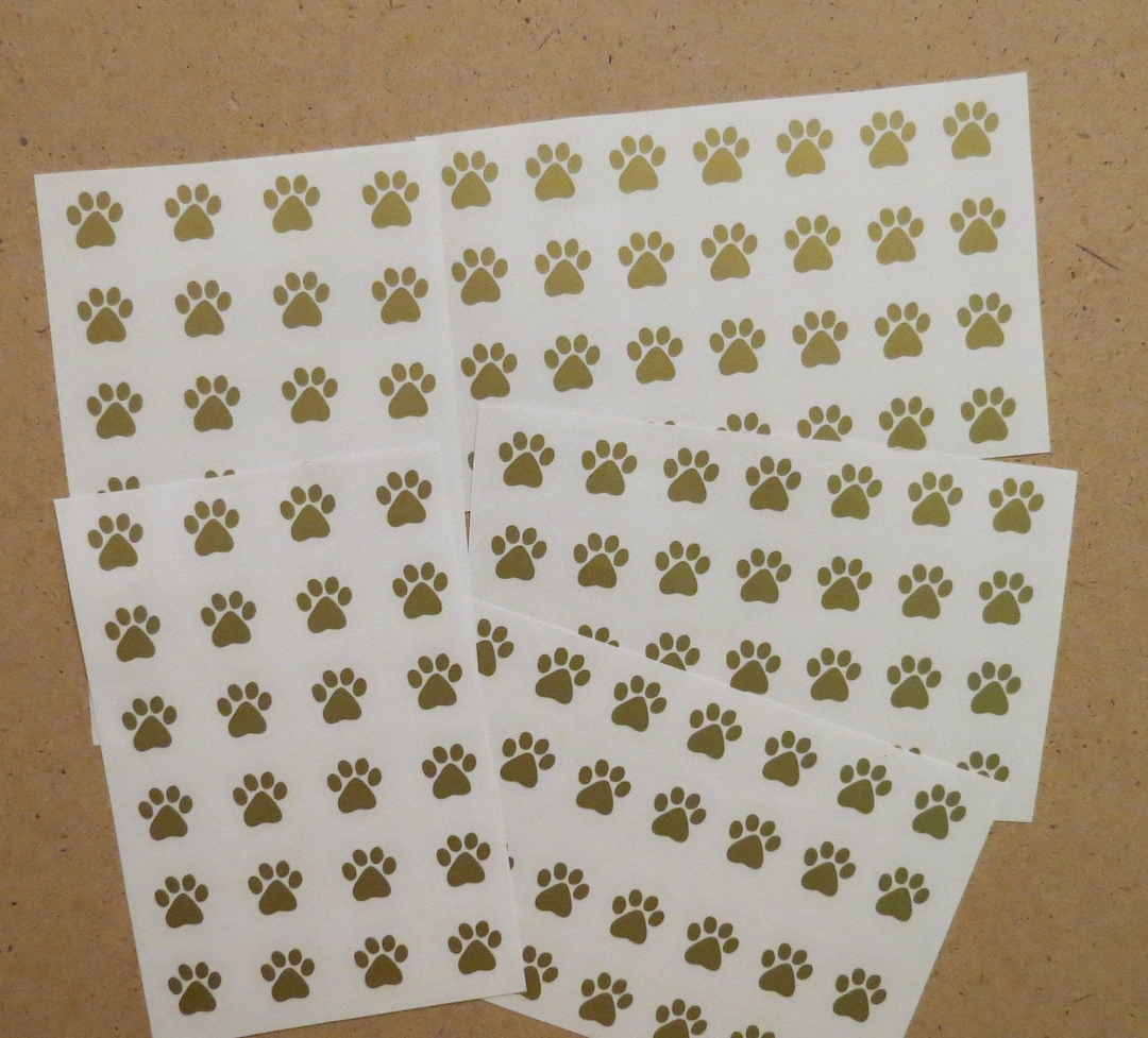 16 Paw Print Vinyl Decals, Paw Party Decals ,cup Decals, Dog Paw ...
