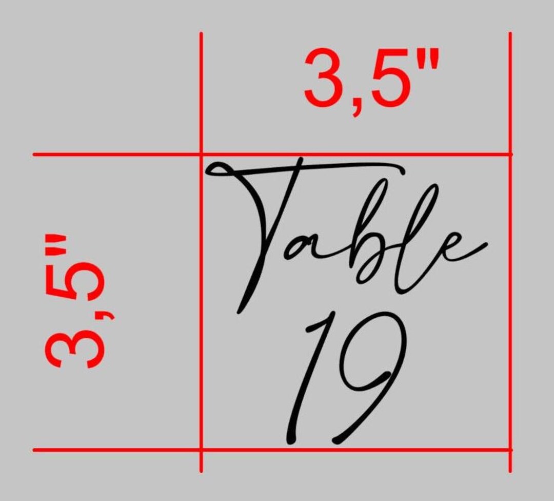 Wedding Table Number Vinyl Decal, Table Number Stickers, Wedding Day ...