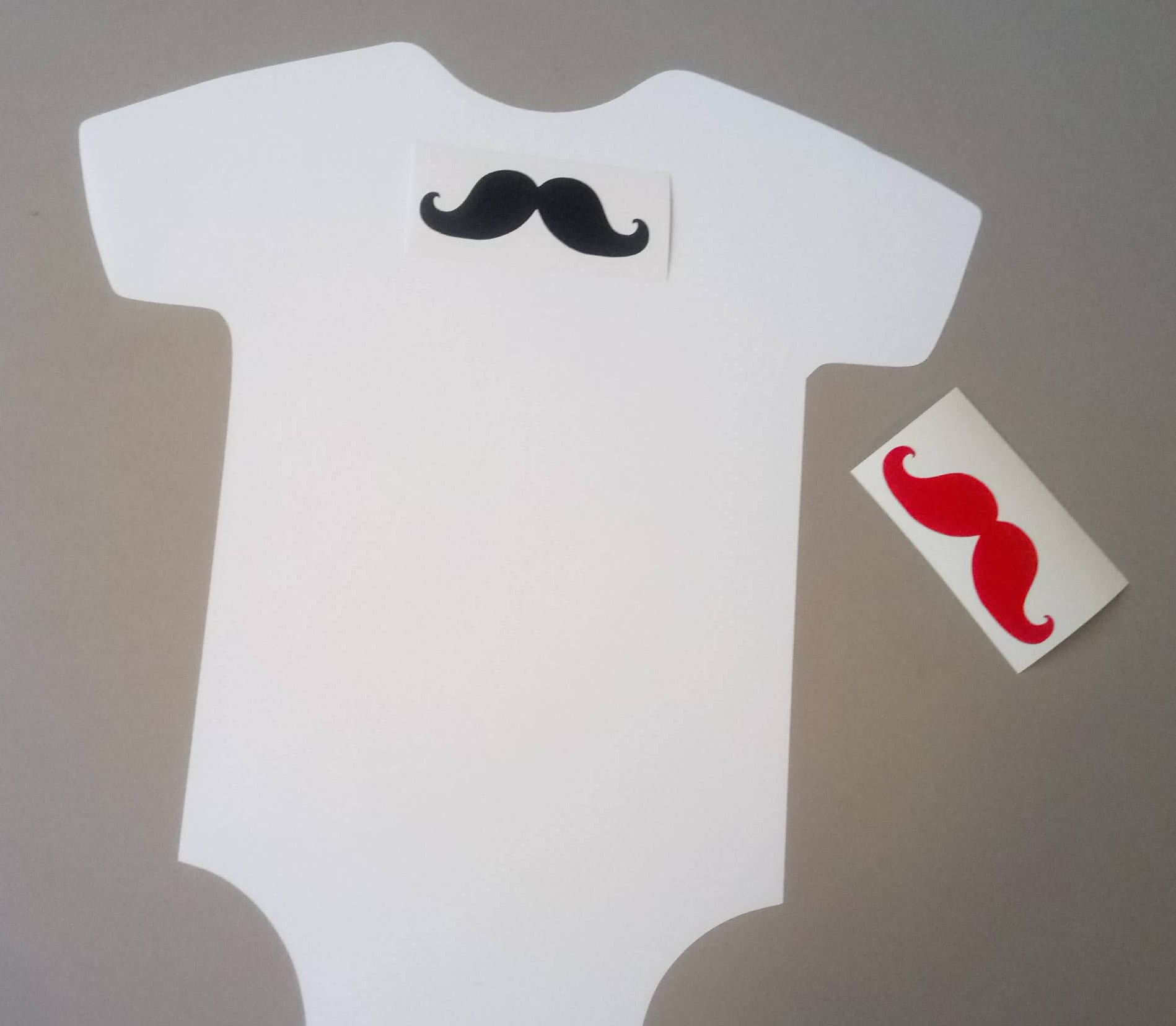 Mustache Iron on Decal Heat Transfer decal baby shower | Etsy