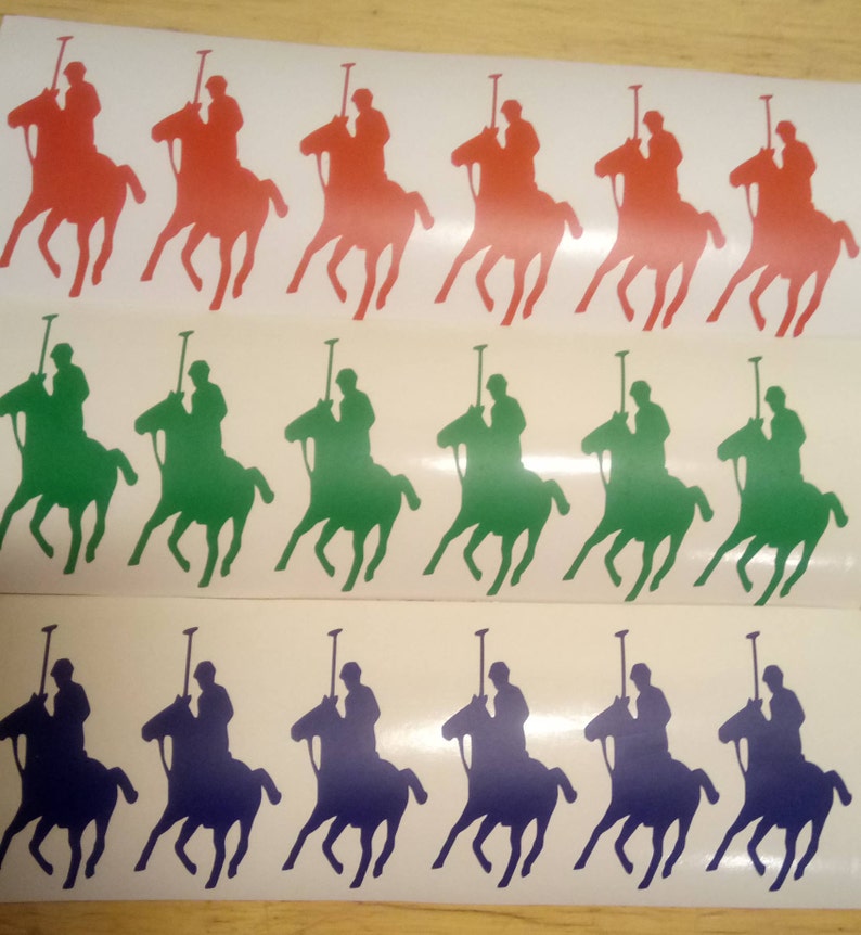 Polo Player Vinyl Decals - Horse Stickers, Party Decor (set of 8) - Etsy