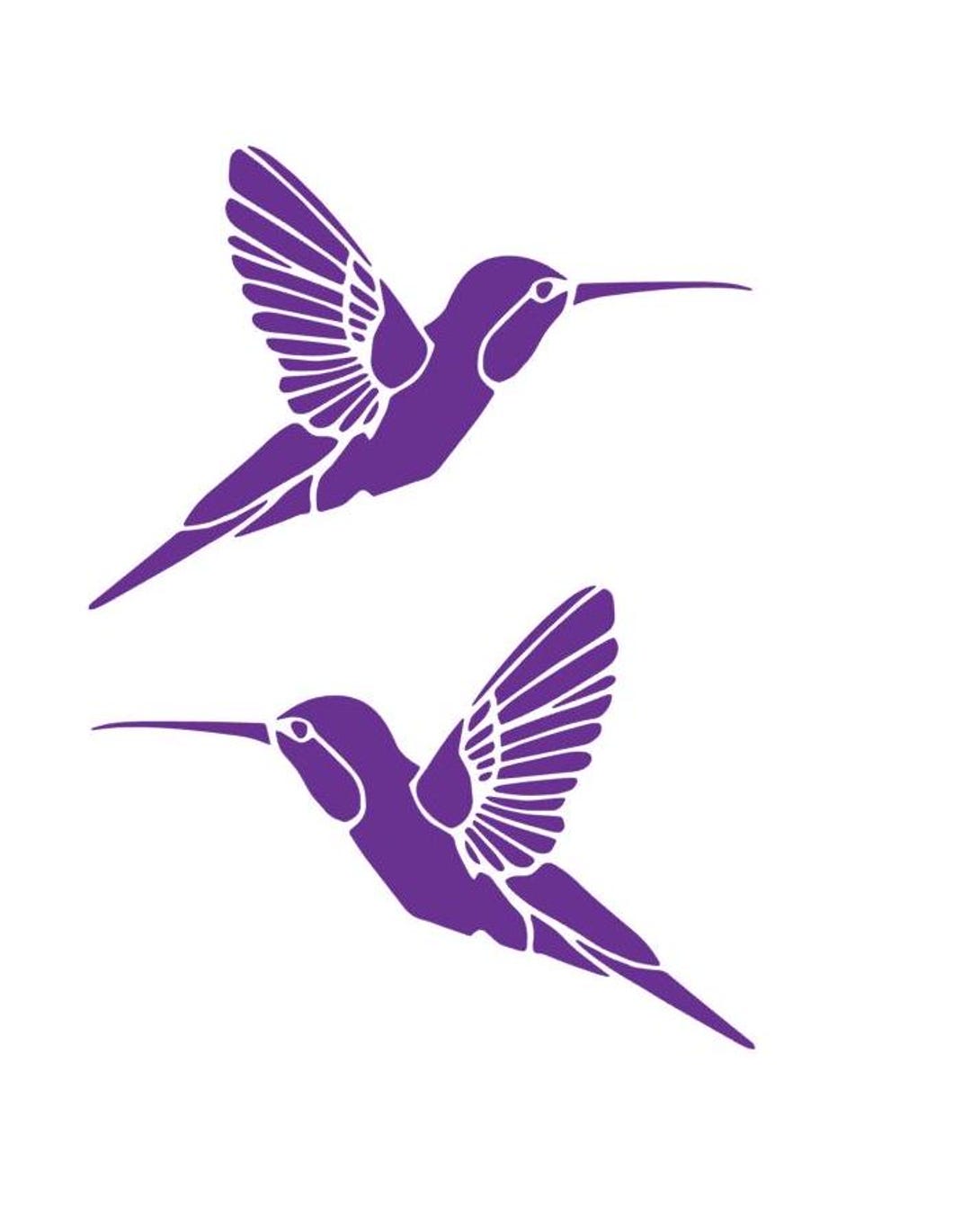 Hummingbird Sticker Set (2 Pcs) – Bird Vinyl Decals - Etsy