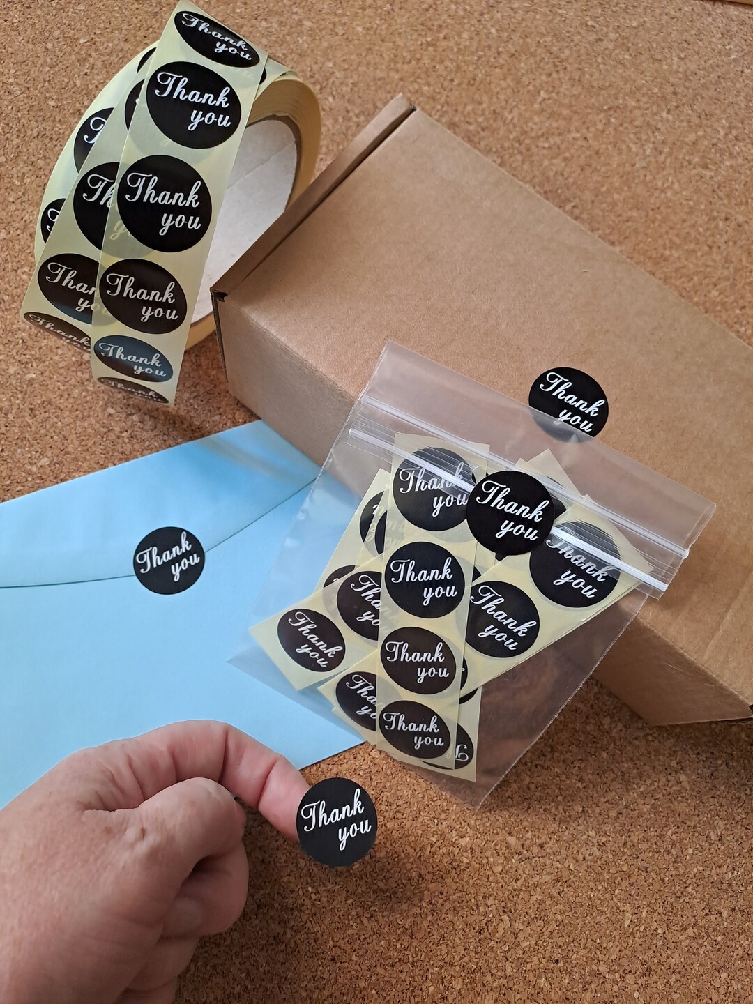 Circle Thank You Stickers, Label Seals, Thank You Stickers for Business ...