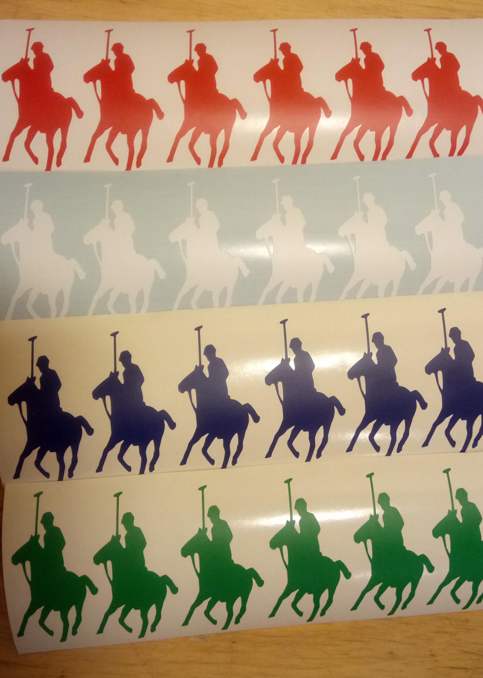 Polo Player Vinyl Decals - Horse Stickers, Party Decor (set of 8) - Etsy
