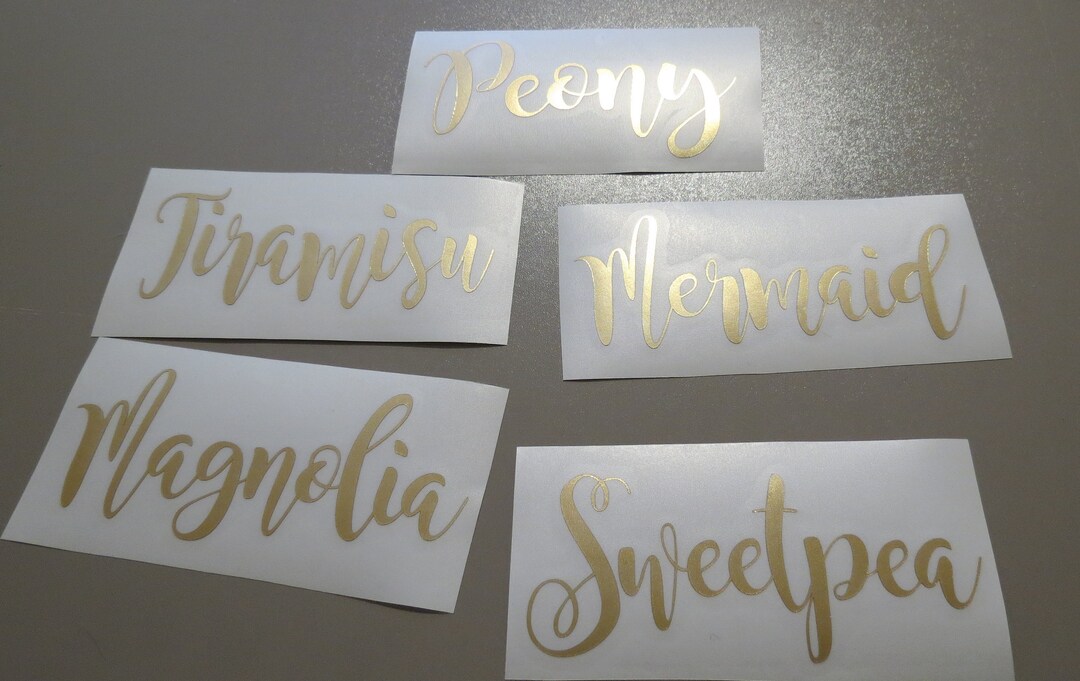 Silver , Gold and Rose Gold Mirror Color Custom Name Vinyl Decal ...