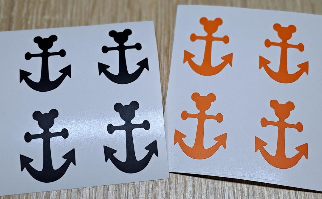 Set of 4 ( Size 4" - 10" ) Disney Anchors / Vinyl Decals - Etsy