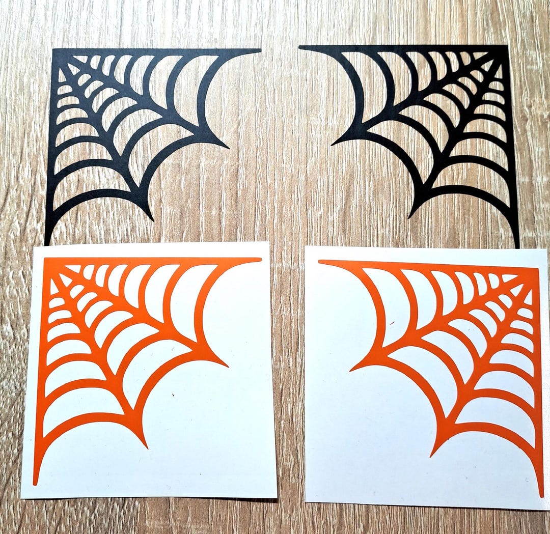Spider Web Corner Vinyl Decals (set of 2) - Etsy
