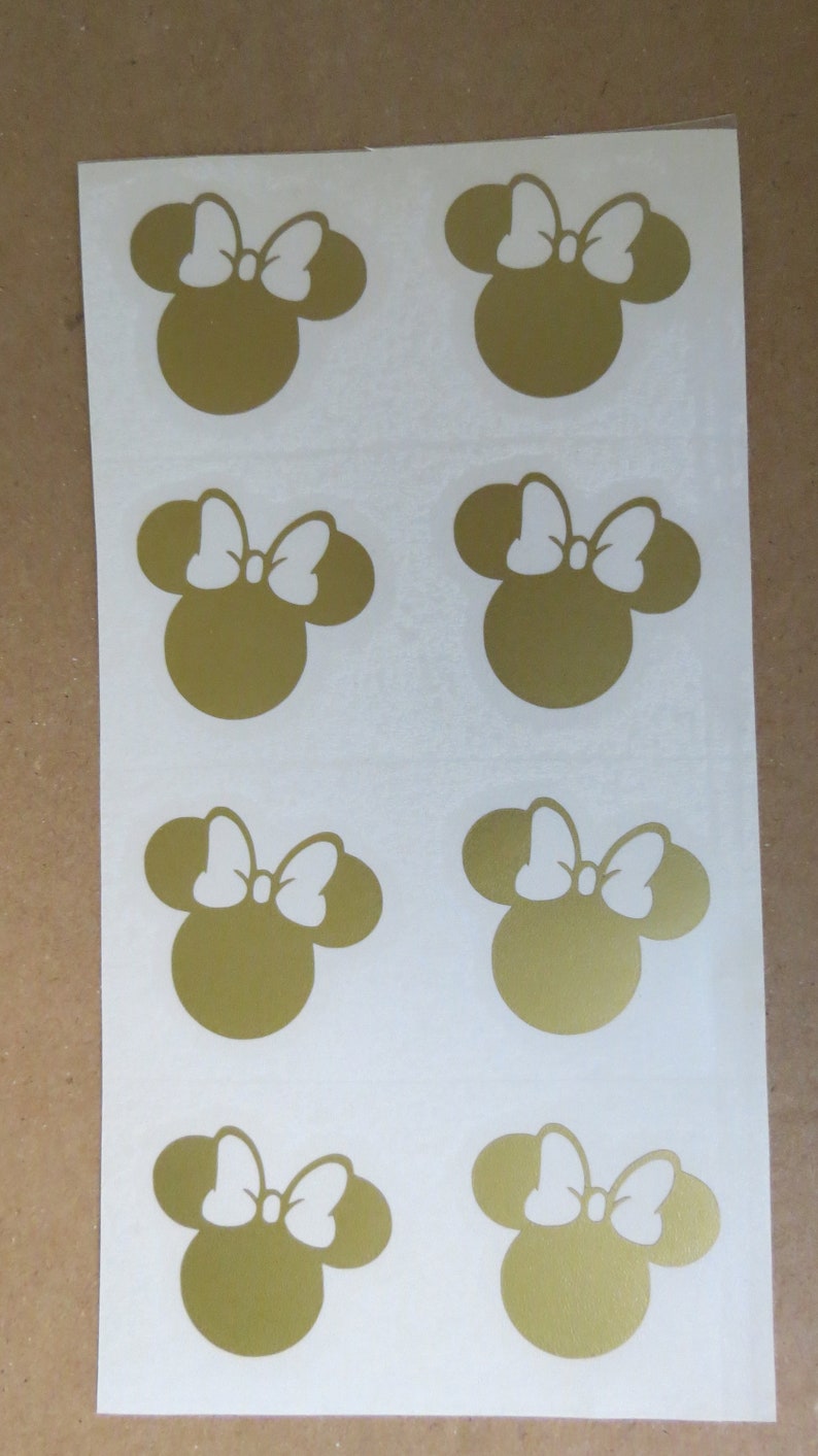 Set of 16 Minnie Mouse Vinyl Decals Decals for Cup Balloon - Etsy