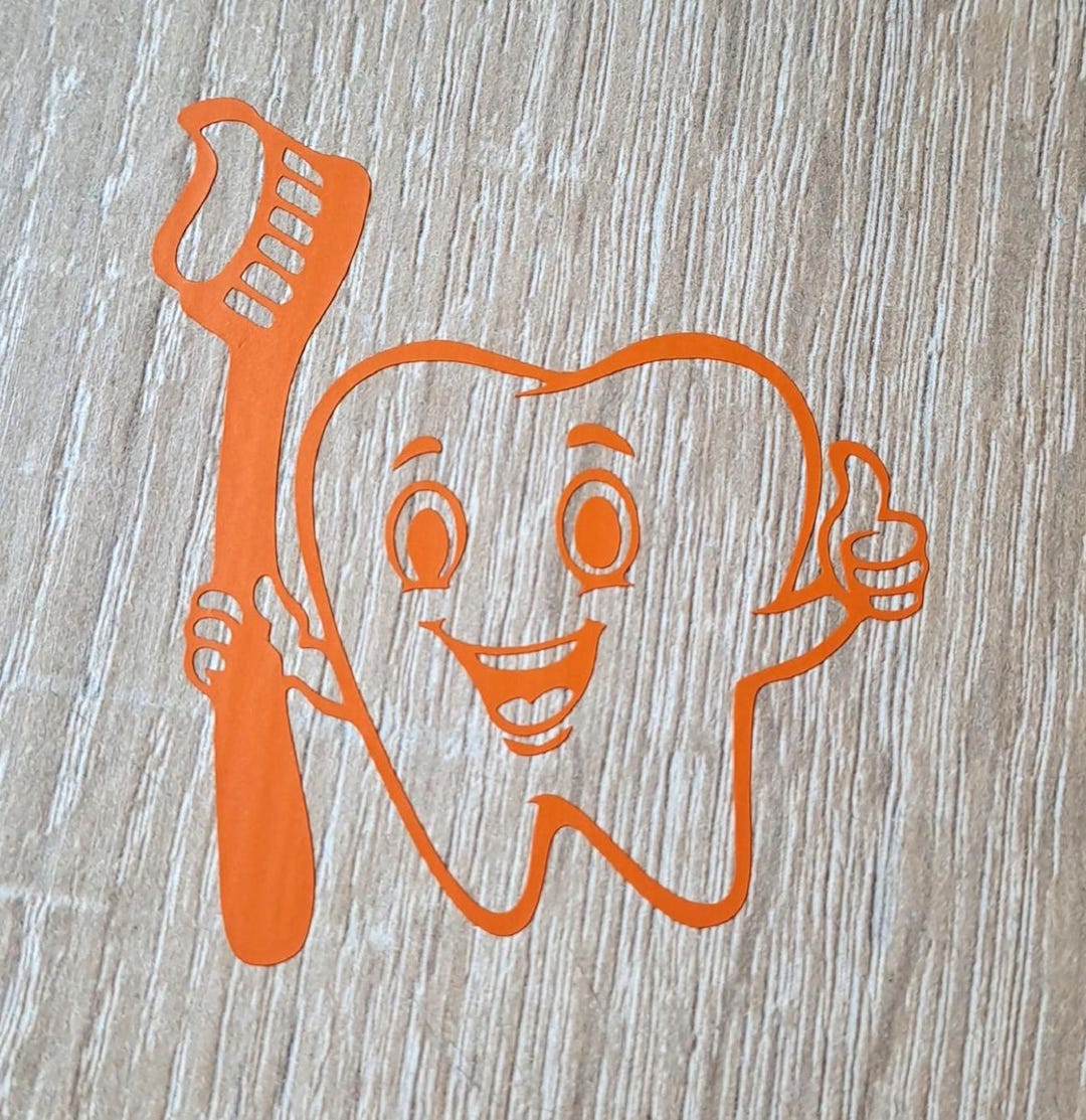 Smiling Tooth Vinyl Decal: Dental Office Wall Decor - Etsy