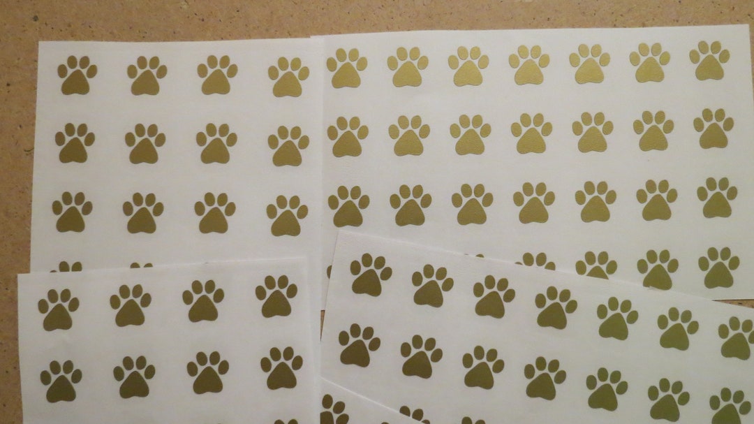 16 Paw Print Vinyl Decals, Paw Party Stickers ,cup Decals, Dog Paw ...