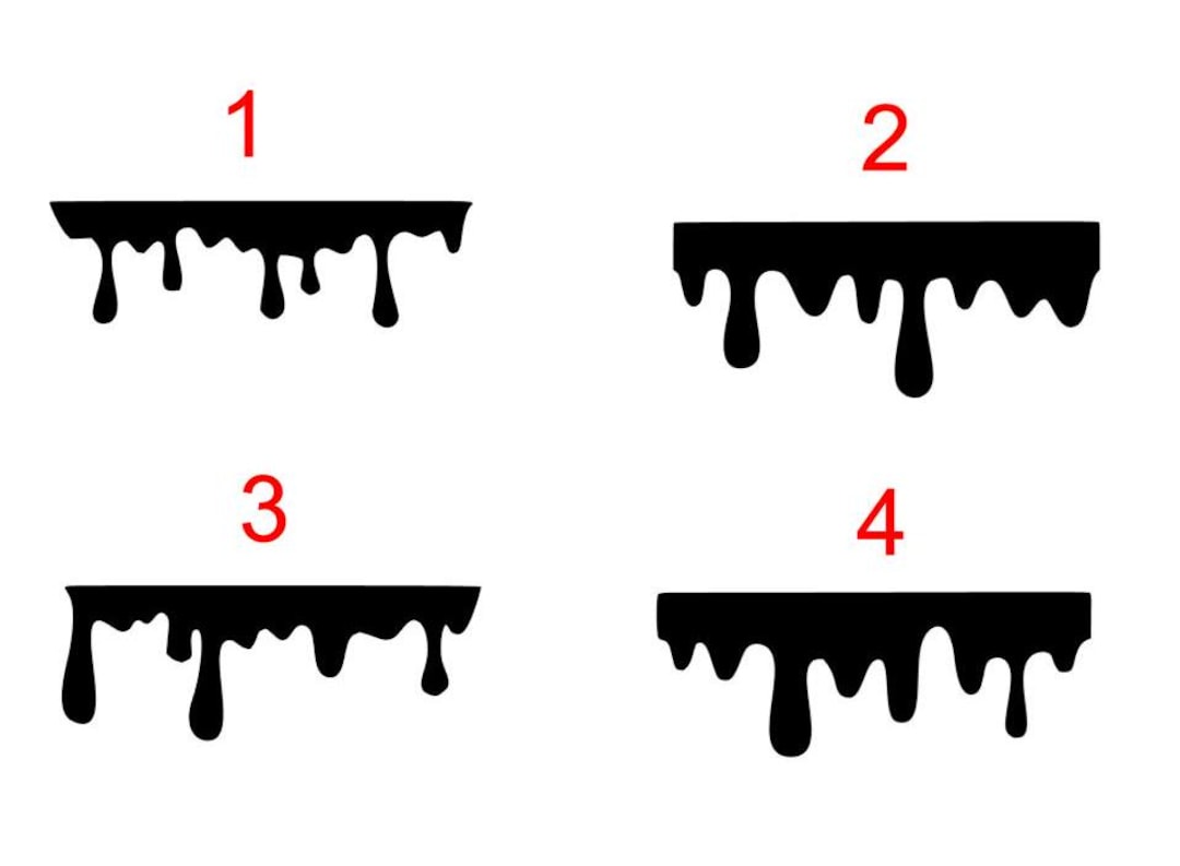 Color Drip Vinyl Stickers/ Slime Drip Decals / Paint Splatter Design ...