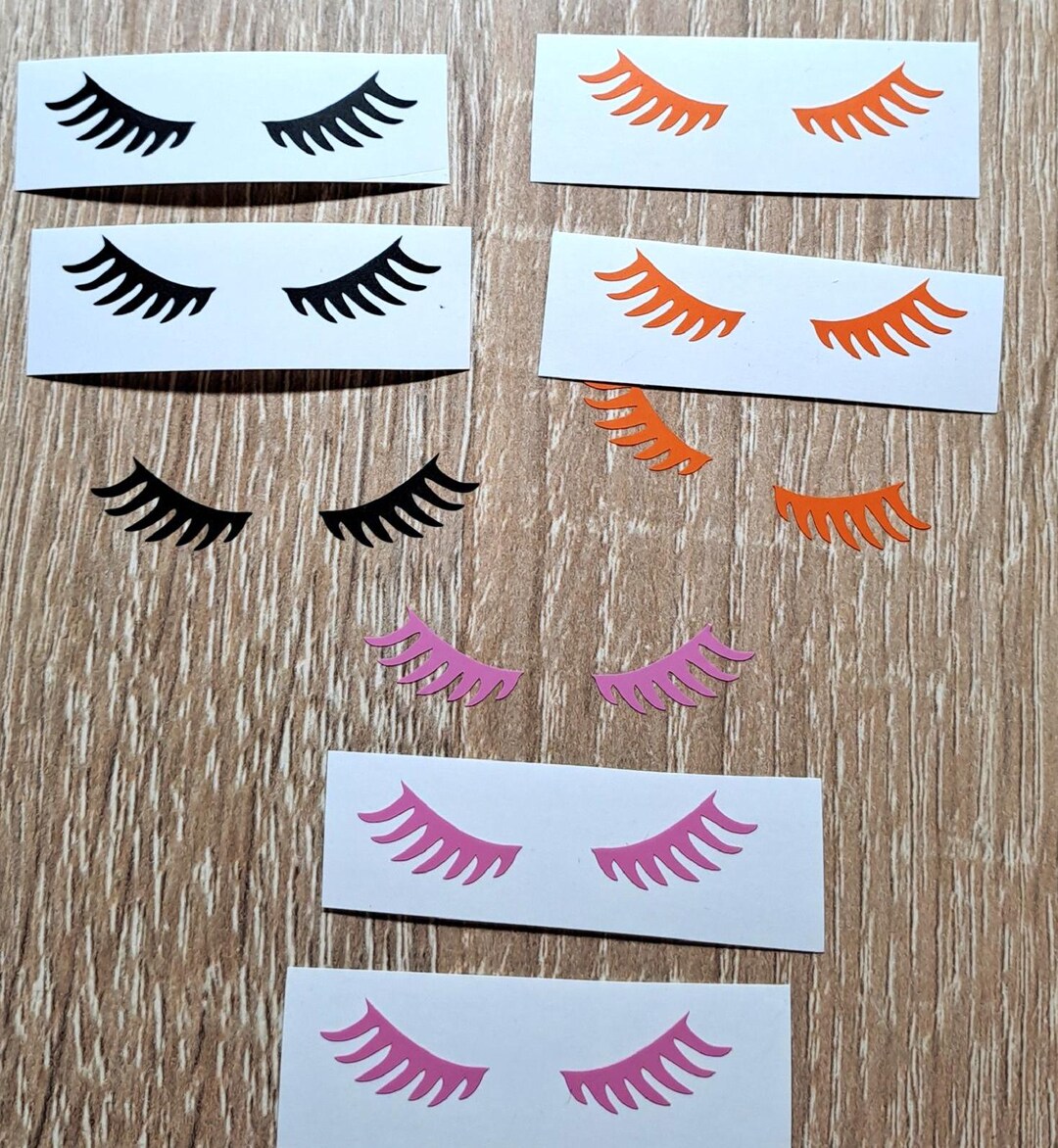 Set of 12 Sleepy Eyes Vinyl Wall Decal Sticker Closed Eyes / Sleepy ...