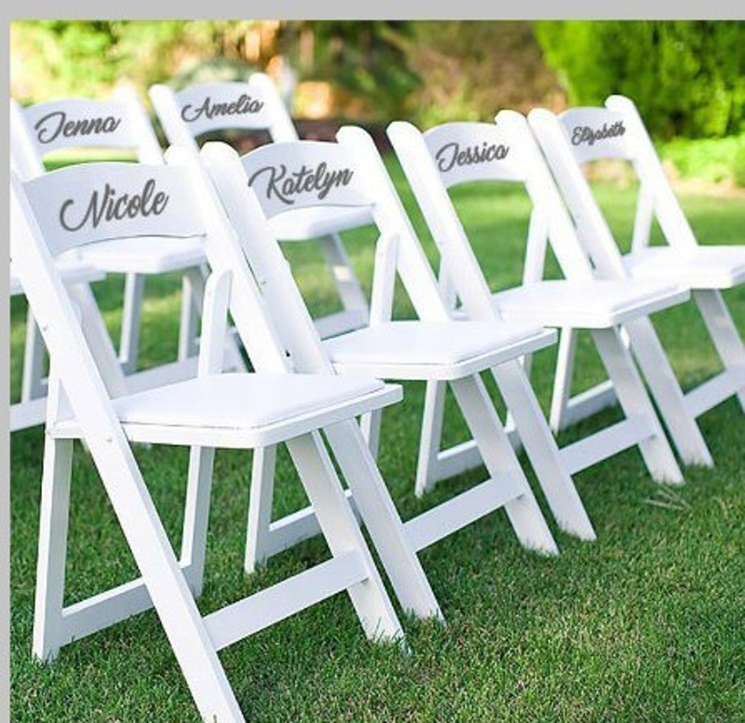 Personalised Chair Decal, Customised, Custom Name Decal for Wedding ...