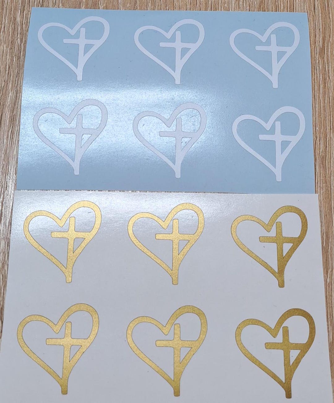Heart Cross Vinyl Decals: Religious Stickers for Baptism & Events - Etsy