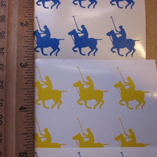 Set of 12 Polo Player Vinyl Decal Polo Horse Decal Stickers - Etsy