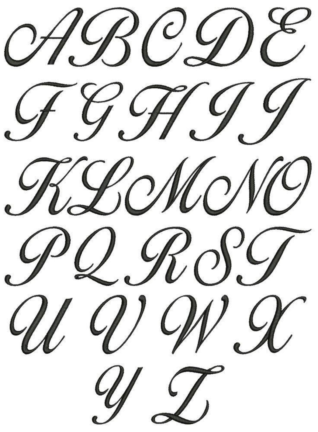 Corsiva Font Alphabet Vinyl Decals , Full Alphabet Capital Letters . - Etsy