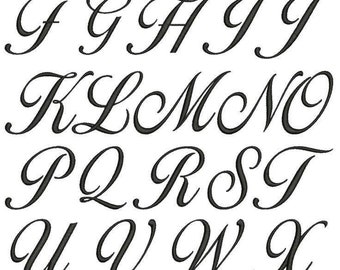 Corsiva Font Alphabet Vinyl Decals Full Alphabet Capital | Etsy