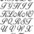 Corsiva Font Alphabet Vinyl Decals , Full Alphabet Capital Letters . - Etsy