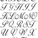 Corsiva Font Alphabet - Vinyl Decals , Full Alphabet - Capital Letters ...