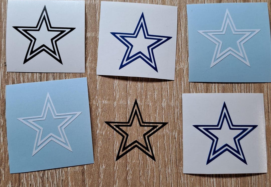 Star Outline Vinyl Decal Set: Waterproof Stickers - Etsy