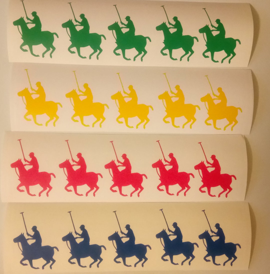 Polo Player Vinyl Decal Stickers: Birthday Party Decor - Set of 12 - Etsy