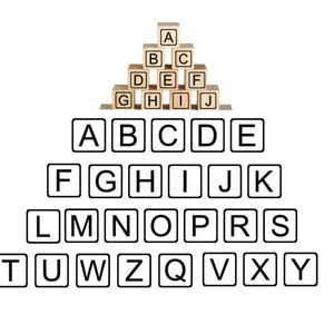 Block Letter Vinyl Alphabet, Capital Letters - Etsy