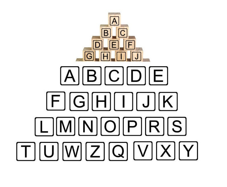 Block Letter Vinyl Alphabet decals Capital letters Home Décor Home ...