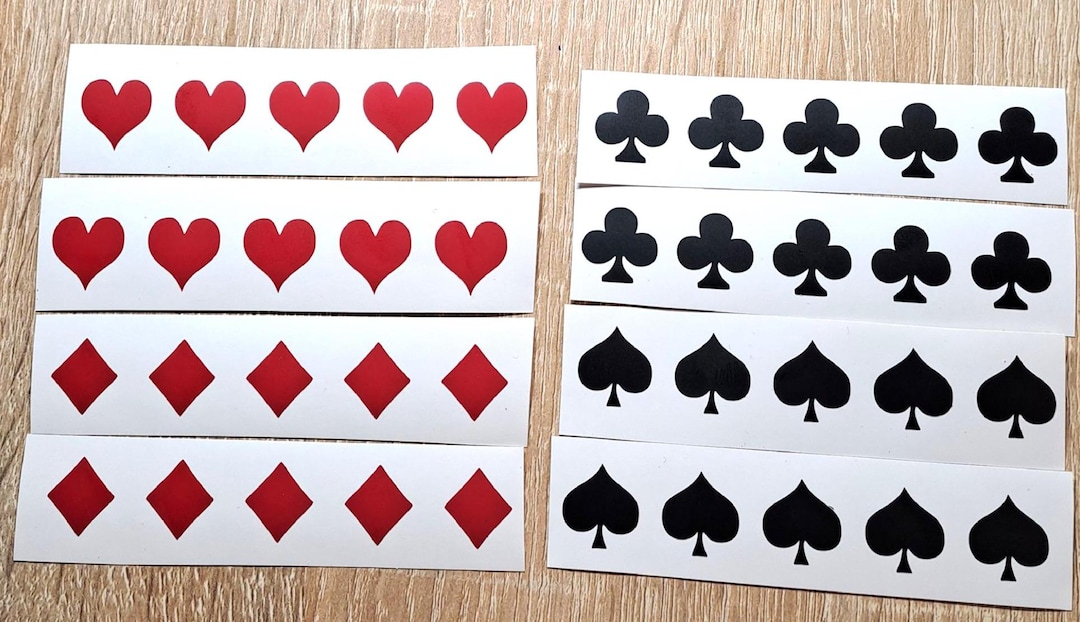 Playing Card Suit Decals: Vinyl Poker Stickers - Etsy