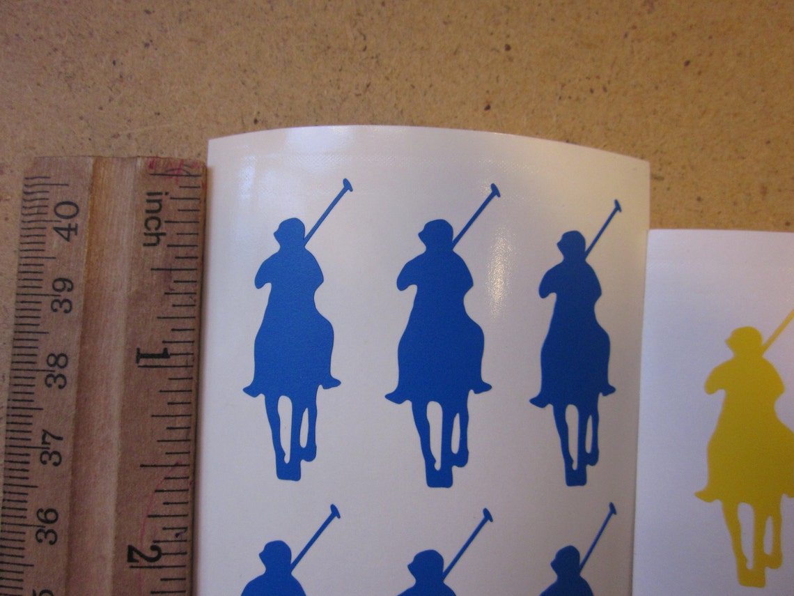 Set of 12 Polo Player Vinyl Decal Polo Horse Decal Stickers - Etsy