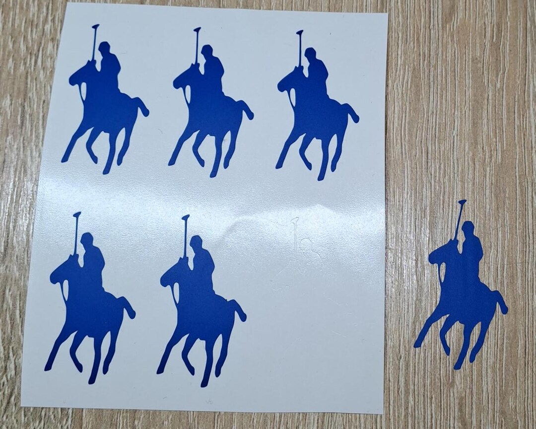 Polo Player Vinyl Decal Stickers: Set of 6, Party Decor - Etsy
