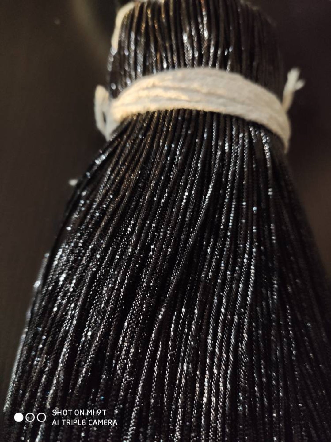 Glossy Frieze Black Embroidery Thread /glossy Black Curly Cinnamon. - Etsy