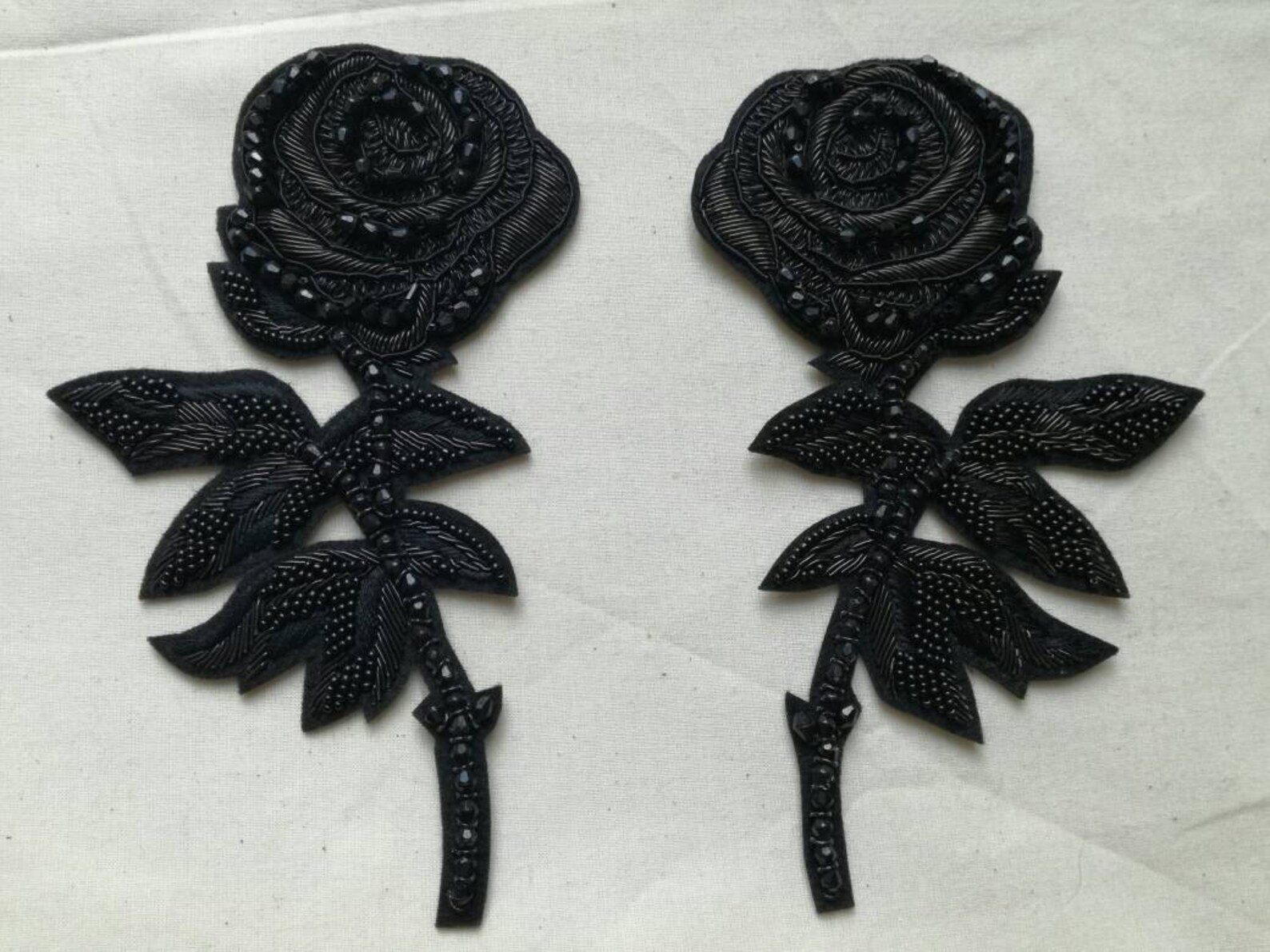 Fleur Brodee Handmade Embroidery black Flower - Etsy