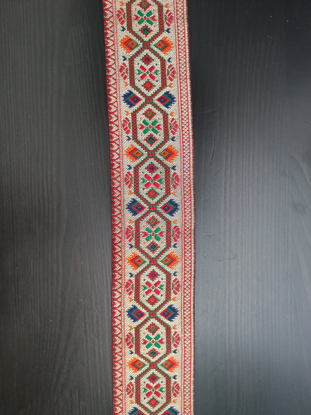 Embroidered Braid Geometric Patterns Gold Background - Etsy